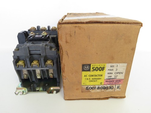 New Allen Bradley 500F-B0D930 Ser. B AC Contactor 3 Poles 27 Amp 500F ...
