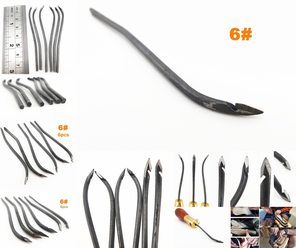 1pc 6# Leather Craft Shoemaker Cobbler Sewing Stitching Arc Hook Needle ...
