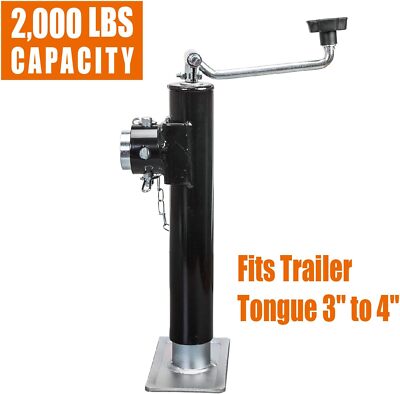 2000 lbs Boat Trailer Tongue Jack Pipe-Mount Swivel Jack Stand with ...