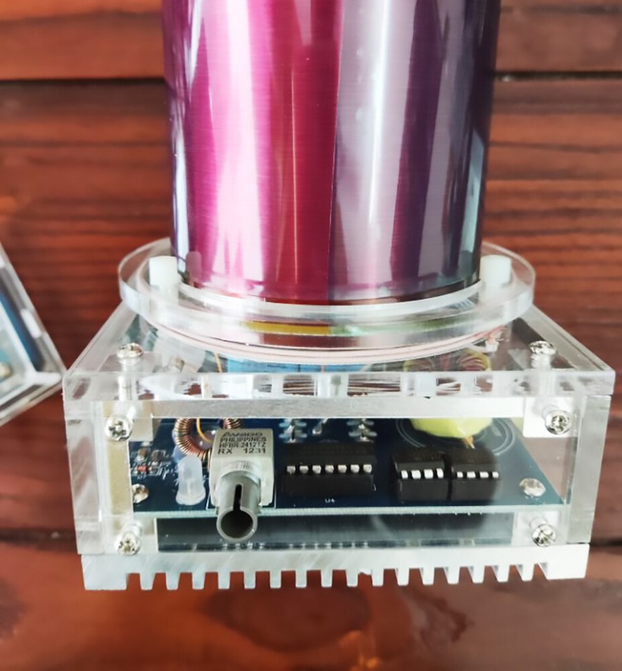 DIY music Tesla coil SSTC high frequency generator ignition lightning ...