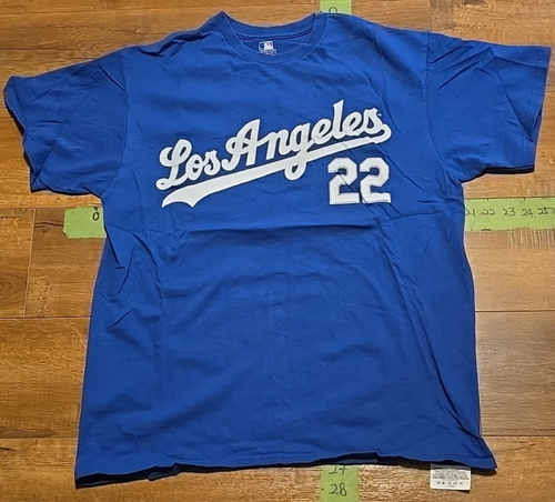 MLB Los Angeles LA Dodgers #22 Kershaw T-Shirt Size Large Dodger Blue ...