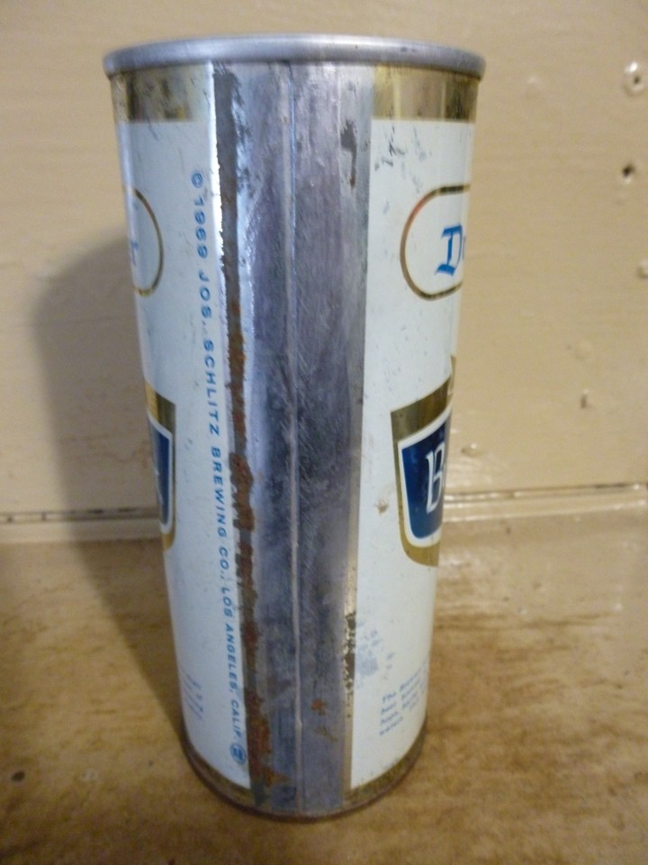 BURGERMEISTER DRAFT WIDE SEAM STEEL BEER CAN -[EMPTY CANS, READ DESC ...