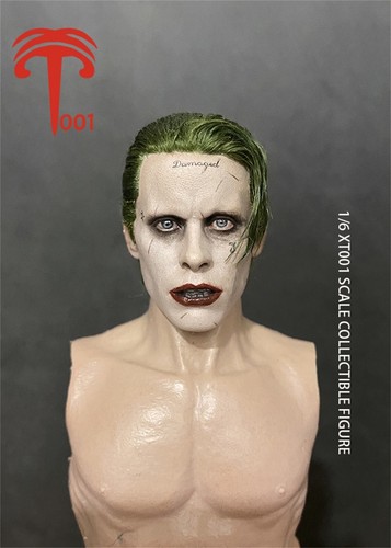 XT001 1/6 Jared Leto Joker Clown Man Head Sculpt Plant Hair DIY 12 ...