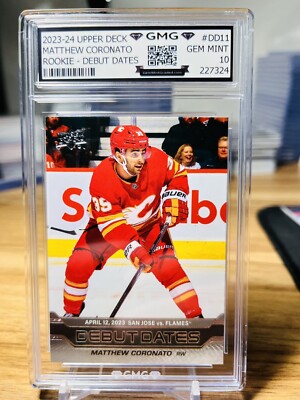 2023-24 Upper Deck Matthew Coronato Rookie GMG Graded 10 Gem Mint 💎 ...