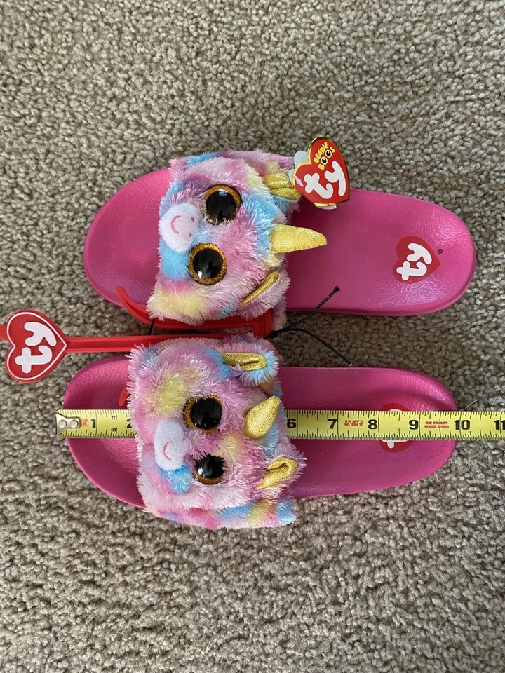 TY FASHION BEANIE BOOS SLIDES GIRLS YOUTH SZ 4-5 FANTASIA UNICORN | eBay