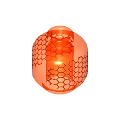 LEGO - Minifigure, Head - Hexagonal Honeycomb Pattern - Trans-Neon ...