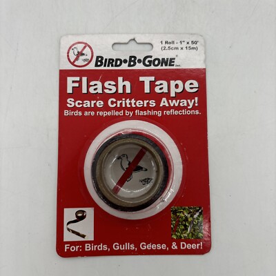 Bird-B-Gone 50' Red MYLAR FLASH TAPE Scares Deter Animals Birds Gulls ...
