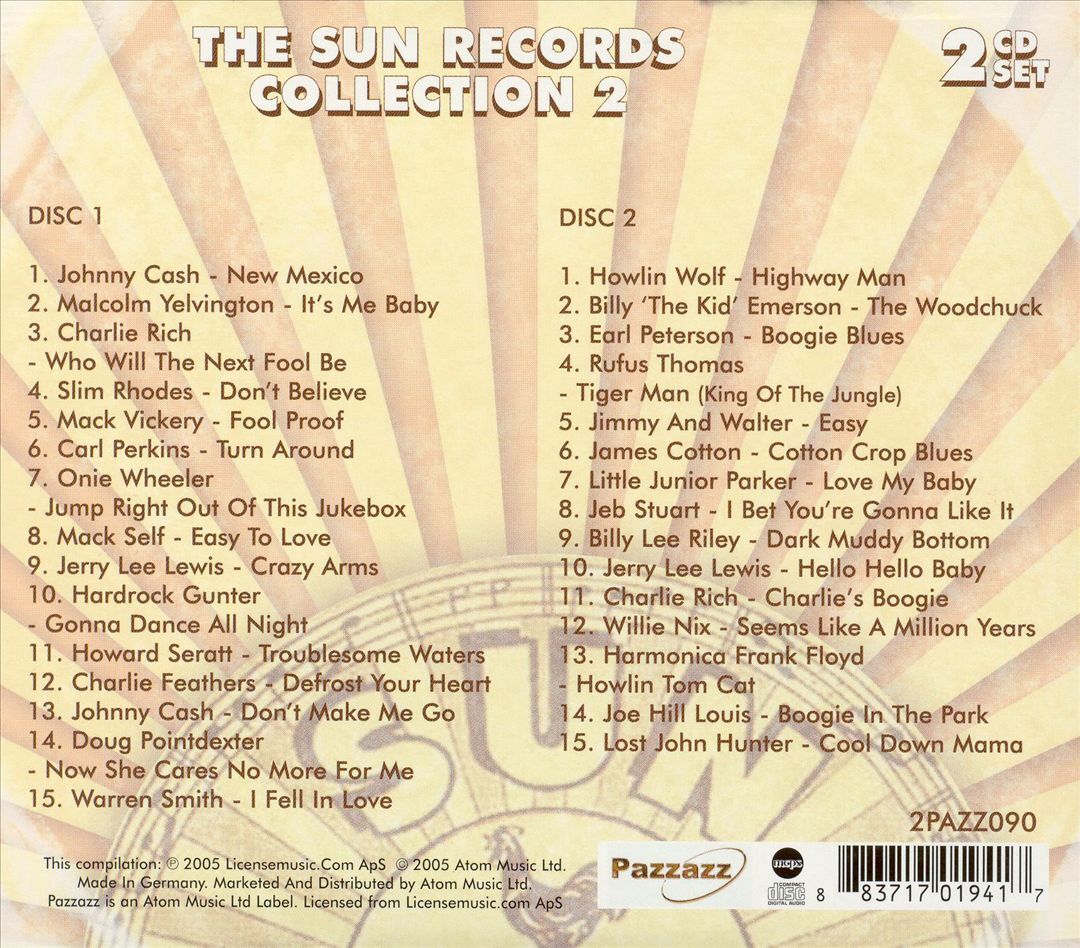 VARIOUS ARTISTS - THE SUN RECORDS COLLECTION, VOL. 2 NEW CD ...