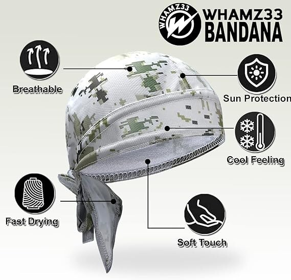 4Pcs Doo Rags for Men Head Wraps Dew Rags Bandana Beanie for Cycling ...