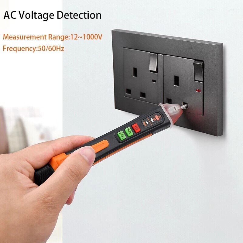 Voltage Tester Pen Non Contact Electric Detector AC Sensor Power Alert ...