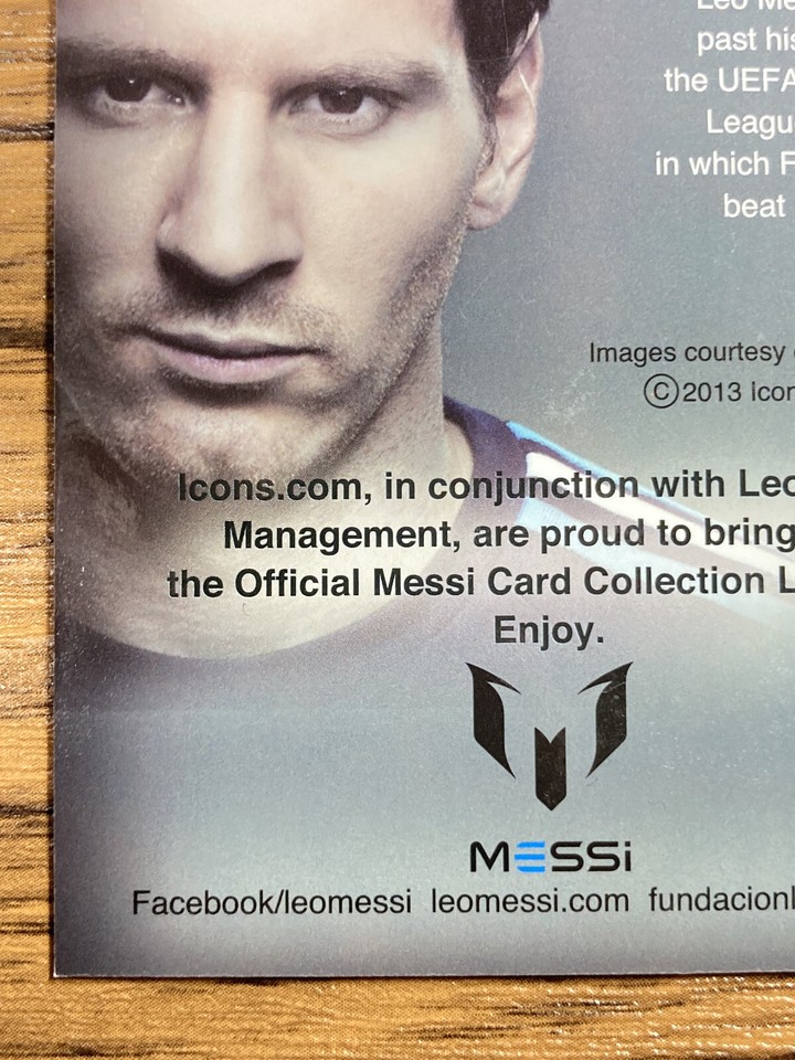 Icons Official Leo Messi Card Collection Limited Trading Card R38 2013 ...