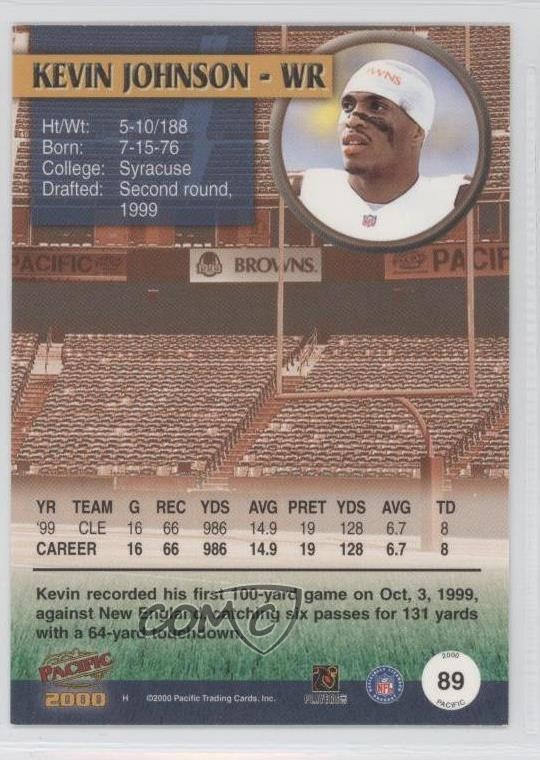 2000 Pacific Kevin Johnson #89 0a0 | eBay UK