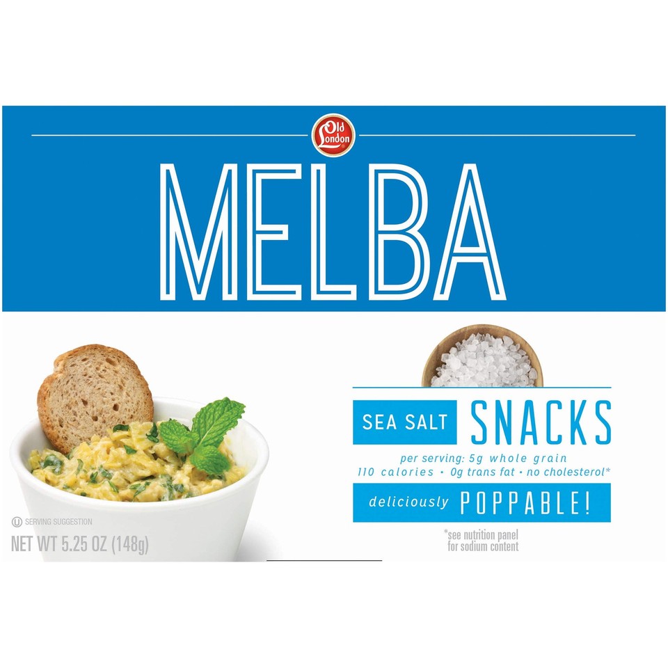 Sea Salt Melba Snacks 5.25oz, 12 Pack - Crunchy, Low-Calorie, Healthy ...