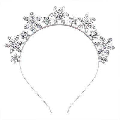 Christmas Snowflake Headbands for Women Rhinestone C Snowflake Crown ...