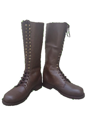 Hand made SA KAMPFZEIT TALL OFFICER LEATHER BOOTS - BROWN - All Sizes ...