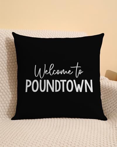 Welcome to Pound-Town Throw Pillow Cover Funny Couple Themed Pillowcase ...