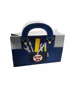 Gift Bag Blue Handy Man 9T x 7L x 4W All Occasion Party Birthday Father ...