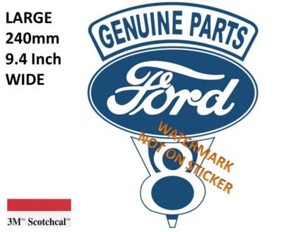 VINTAGE FORD V8 PARTS DECAL STICKER LABEL LARGE 240 MM HOT ROD | eBay ...