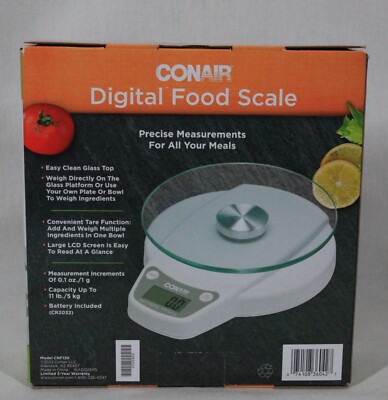 CONAIR DIGITAL FOOD SCALE ITEM #CNF130 11Ib CAPACITY "FOR THE PRO'S ...