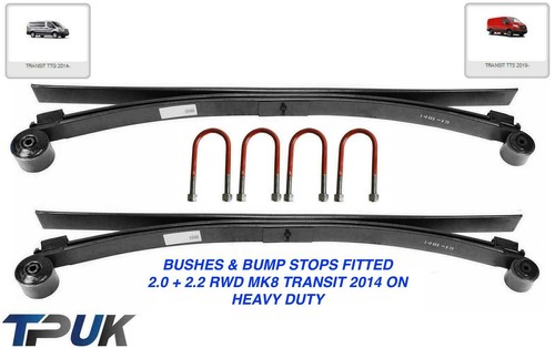 FORD TRANSIT MK8 LEAF SPRINGS 2+1 HEAVY DUTY UBOLTS TRIPLE 2.0 2.2 RWD ...