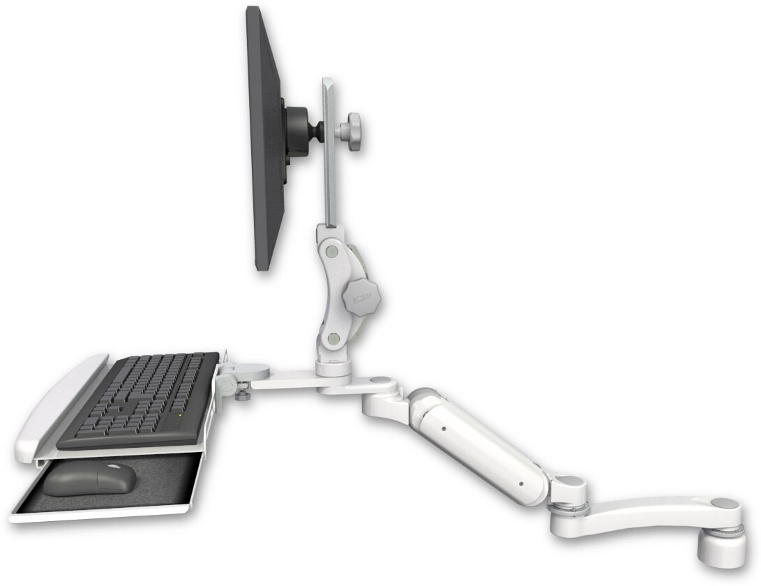 ICW Ultra 180 Heavy Duty Arm with Paralink monitor mount desk mount, a ...