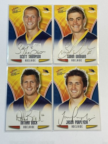 2009 AFL Champions Card Gold Signature Team Set Adelaide Crows Inc ...