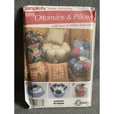 Simplicity Decorative Pillows & Ottomans Sewing Pattern 5019 - uncut | eBay