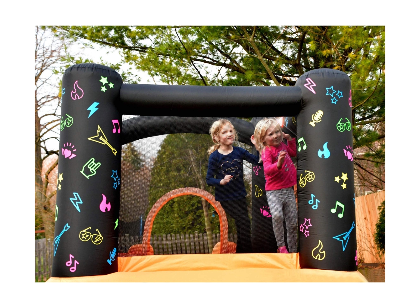 Kidz Rock Bounce House with Lights and Sound Interaction Inflatable ...