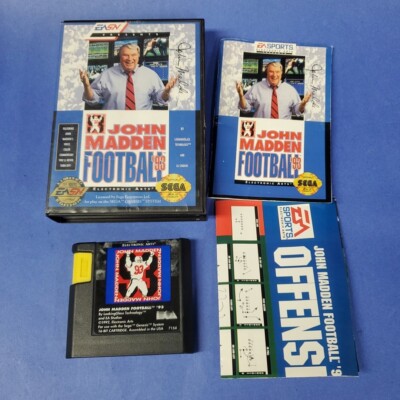John Madden NFL Football 93 Sega Genesis CIB Authentic Clean & Tested ...