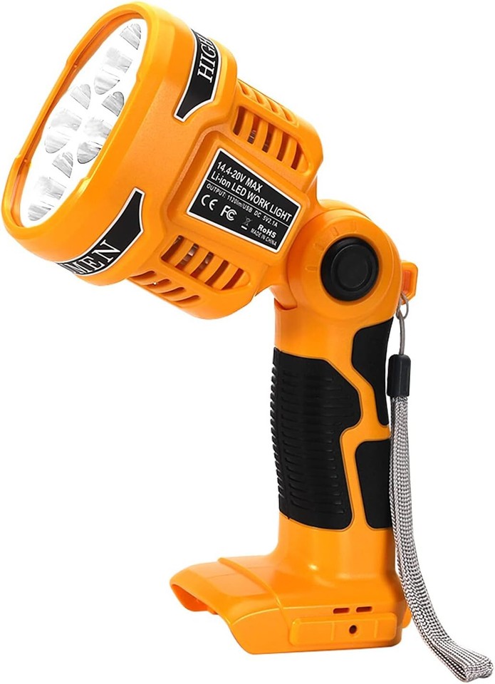 LED Work Light For DeWalt Li-Ion Battery Jobsite Handheld Flashlight ...