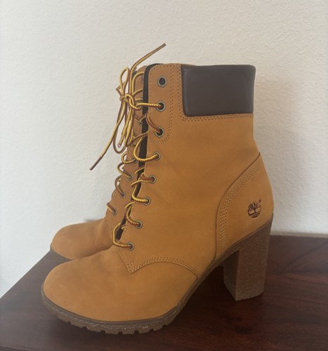 Timberland Glancy #8715A 6~Inch Wheat Women's Leather Boots Sz. 8 M | eBay