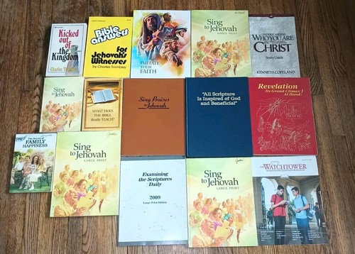 15 Jehovah's Witness Book Lot WATCHTOWER Various Years Mix Moderb ...
