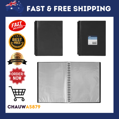 A4 Display Folder Display Book 20 Pockets Document Filing Office ...