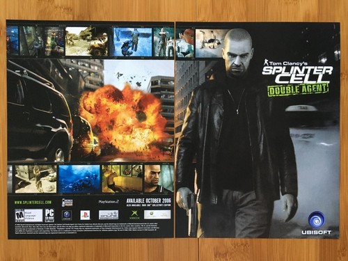 Splinter Cell Double Agent Xbox 360 PS3 2006 Vintage Poster Ad Art ...