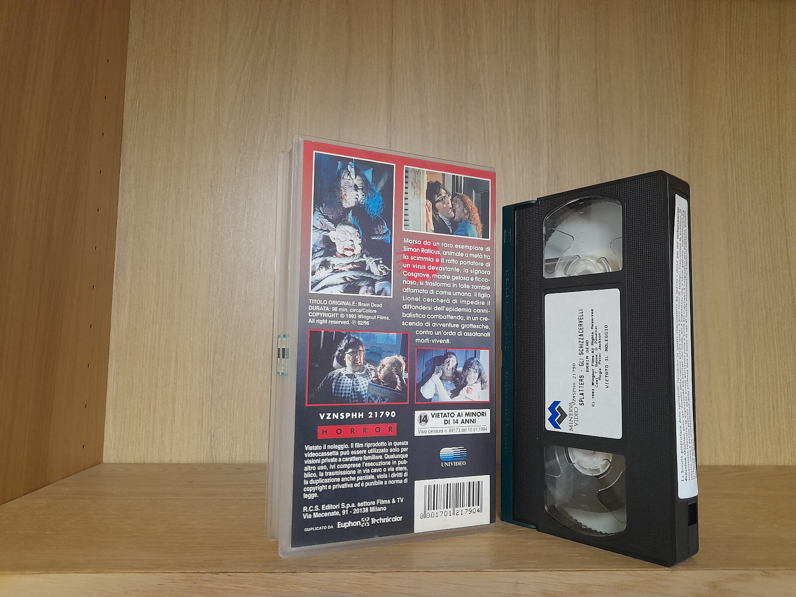 Peter Jackson SPLATTERS GLI SCHIZZACERVELLI (1992) VHS Minerva EDIZIONE ...