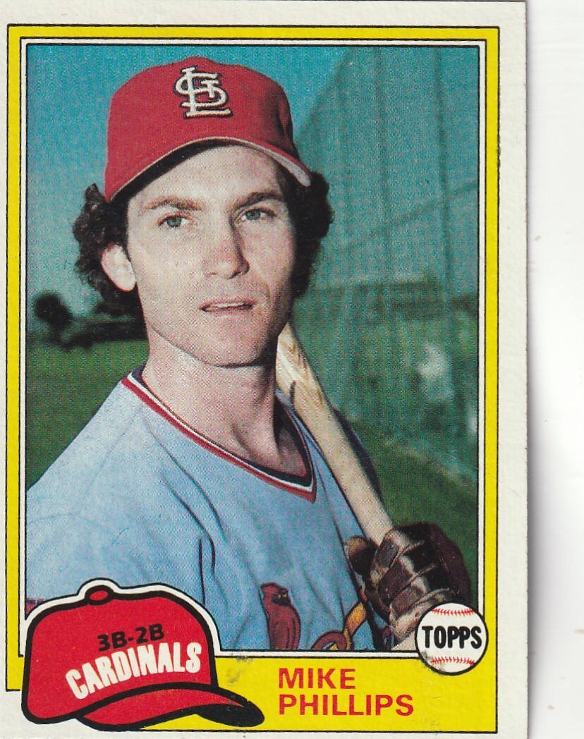 FREE SHIPPING-MINT-1981 Topps #113 Mike Phillips Cardinals PLUS BONUS ...