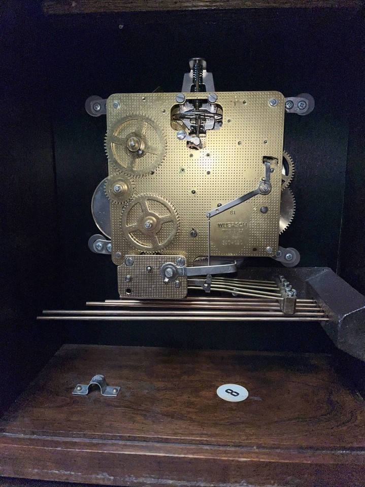 Vintage Wuersch Fall River Chime Mantle Clock W/ Franz Hermle 340-020 ...