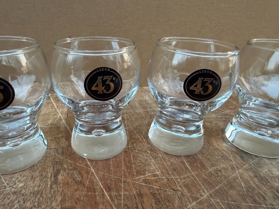 LICOR 43, LICOR SHOT, GLÄSER, 4 STÜCK, TOP, COOL, SELTEN, EINWANDFREI ...