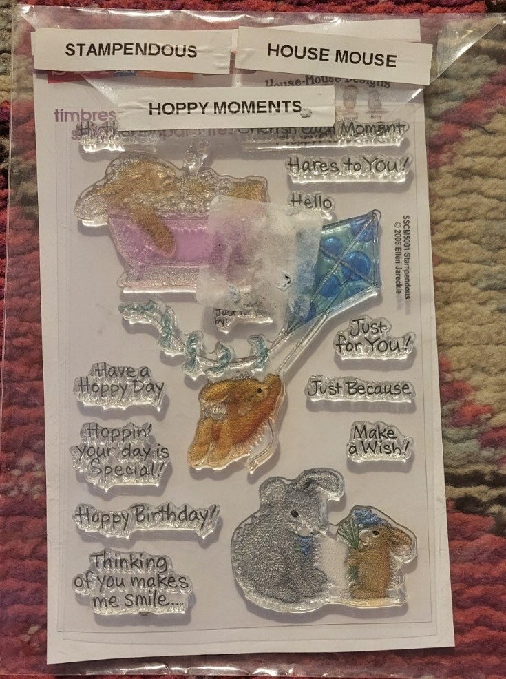 NEW Stampendous House Mouse Hoppy Moments bunny rabbit mouse craft ...