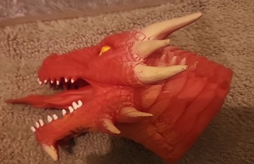 Red Fire Breathing Dragon Fantasy Animal Creature Rubber Hand Puppet ...