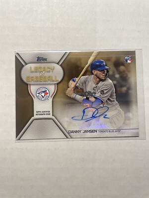 2019 Topps Danny Jansen Legacy of Baseball Auto Gold #/50 Rookie Card ...