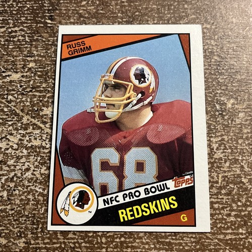 1984 Topps Russ Grimm Rookie Card RC # 381 Washington Redskins HOF | eBay