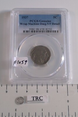 1937 Nickel Silver Buffalo has a mint wrapping machine damage ERROR ...