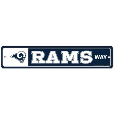 LOS ANGELES RAMS WAY NFL Team Logo 3.75 x 19 Wall Display Street Sign ...
