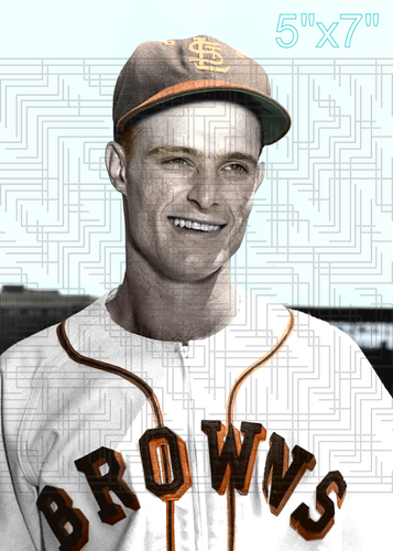 Ed Albrecht - 1950 St. Louis Browns - choose a size - colorized print ...