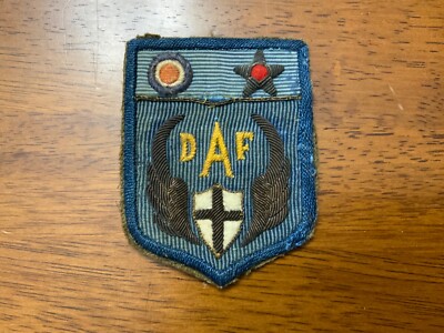 WWII Era Army Air Forces Desert Air Force (DAF) Bullion Patch Italian ...