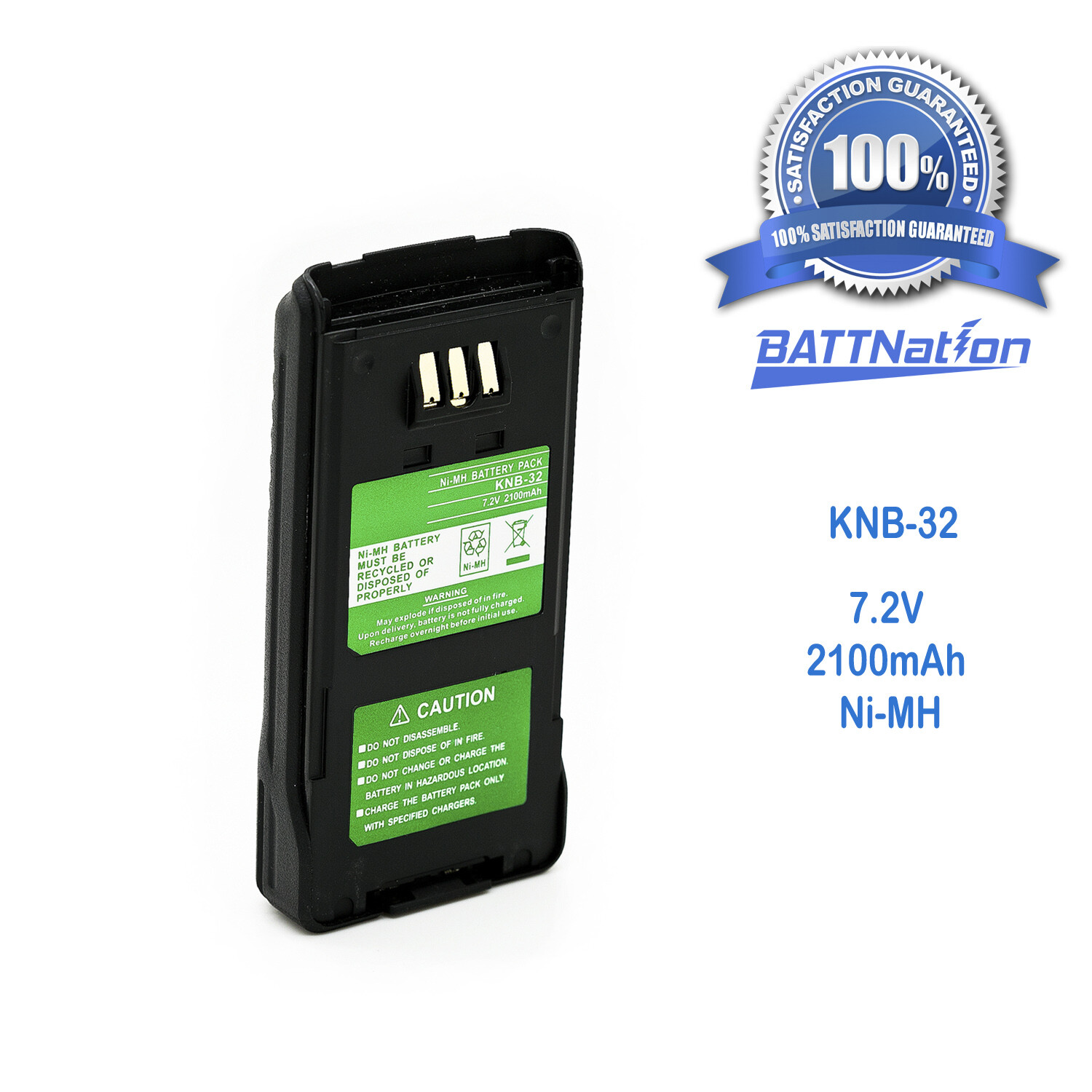 7.2V 2100mAh NiMh battery for Kenwood KNB-31, KNB-31A, KNB-32, KNB-32N ...