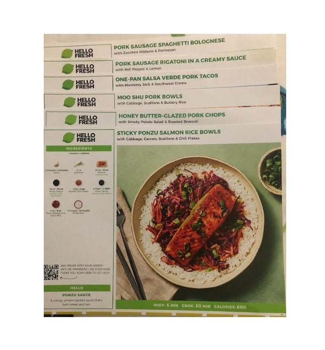 Lot of 35 Various Cook Bake Hello Fresh Recipe Cards Chicken, Pork ...