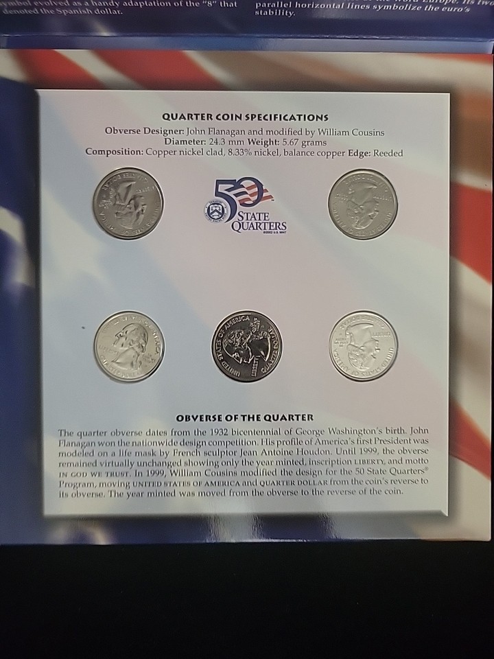 2002 The 50 State Quarter & Euro Coin Collection | Foreign World Coins ...