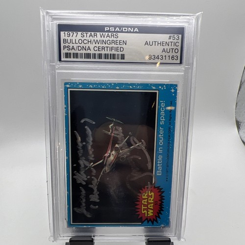 Jeremy Bulloch & J. Wingreen, Boba Fett Vintage Topps Signed STAR WARS ...